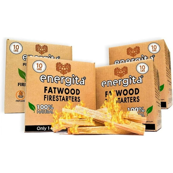 Premium 40lbs, Fatwood Fire Starter Sticks, Fast Fire Starters for ...