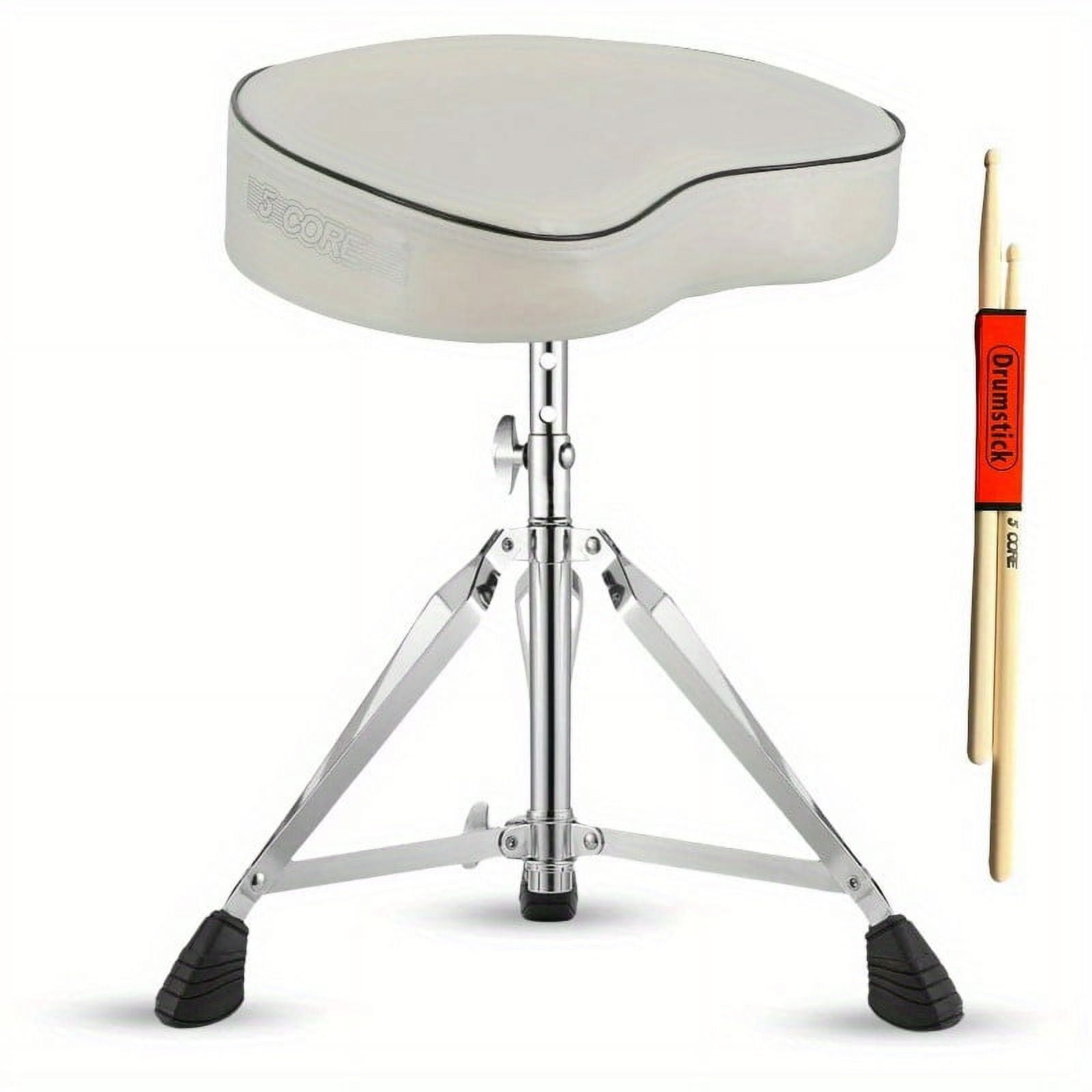 Premium 5-Core Drum Throne with Memory Foam Cushion - Adjustable ...