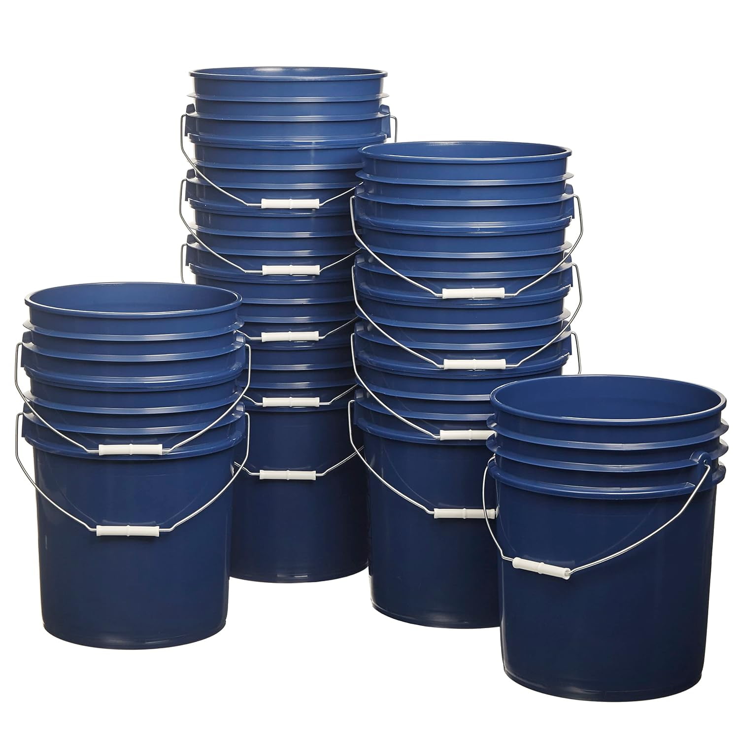 Premium 5 Gallon Bucket, HDPE, Blue, 12 Pack - Walmart.com