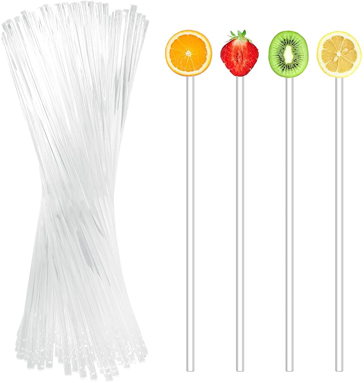 Premium 6" Clear Acrylic Sticks - Reusable Cake Pop & Candy Making ...