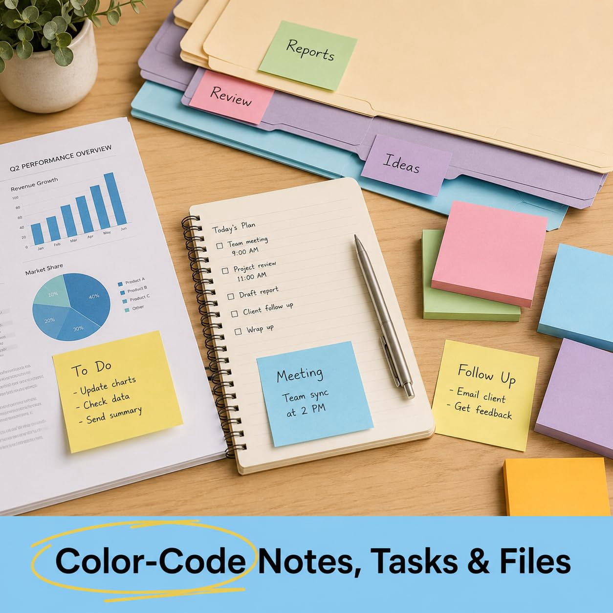 Premium 6-Color Sticky Notes, 2026 New 3x3 Inch Self-Stick Memos, 6 ...