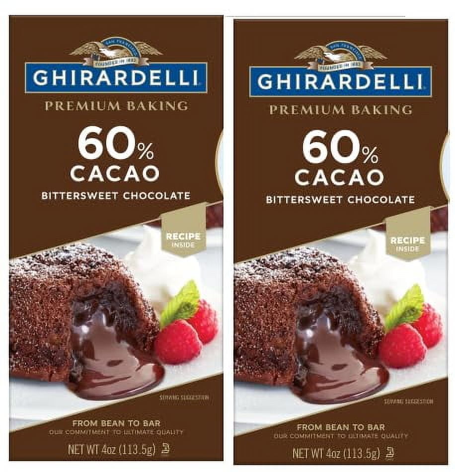 Premium 60% Cacao Bittersweet Chocolate Baking Bar (Pack Of 2 Boxes) 4 ...