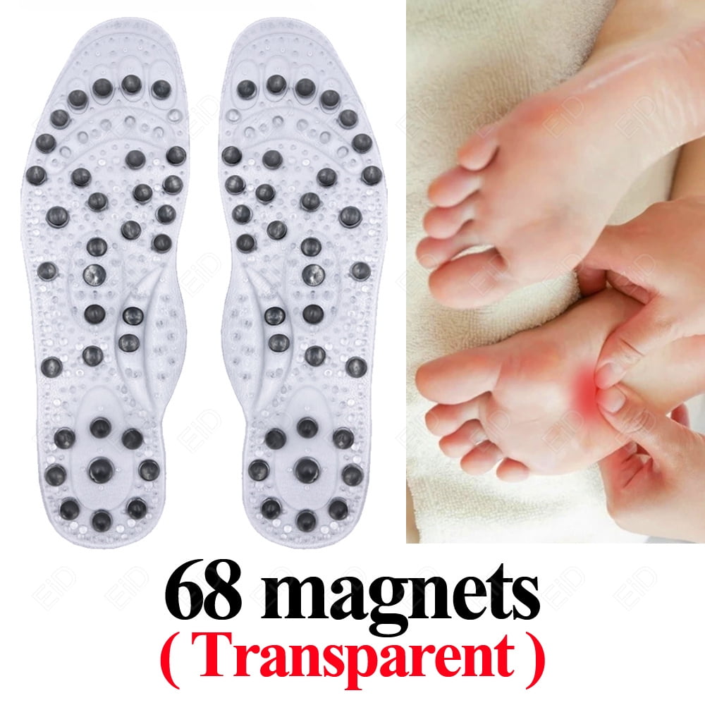 Premium 68 Magnetic Massage Insoles Foot Acupressure Shoe Pads Therapy ...
