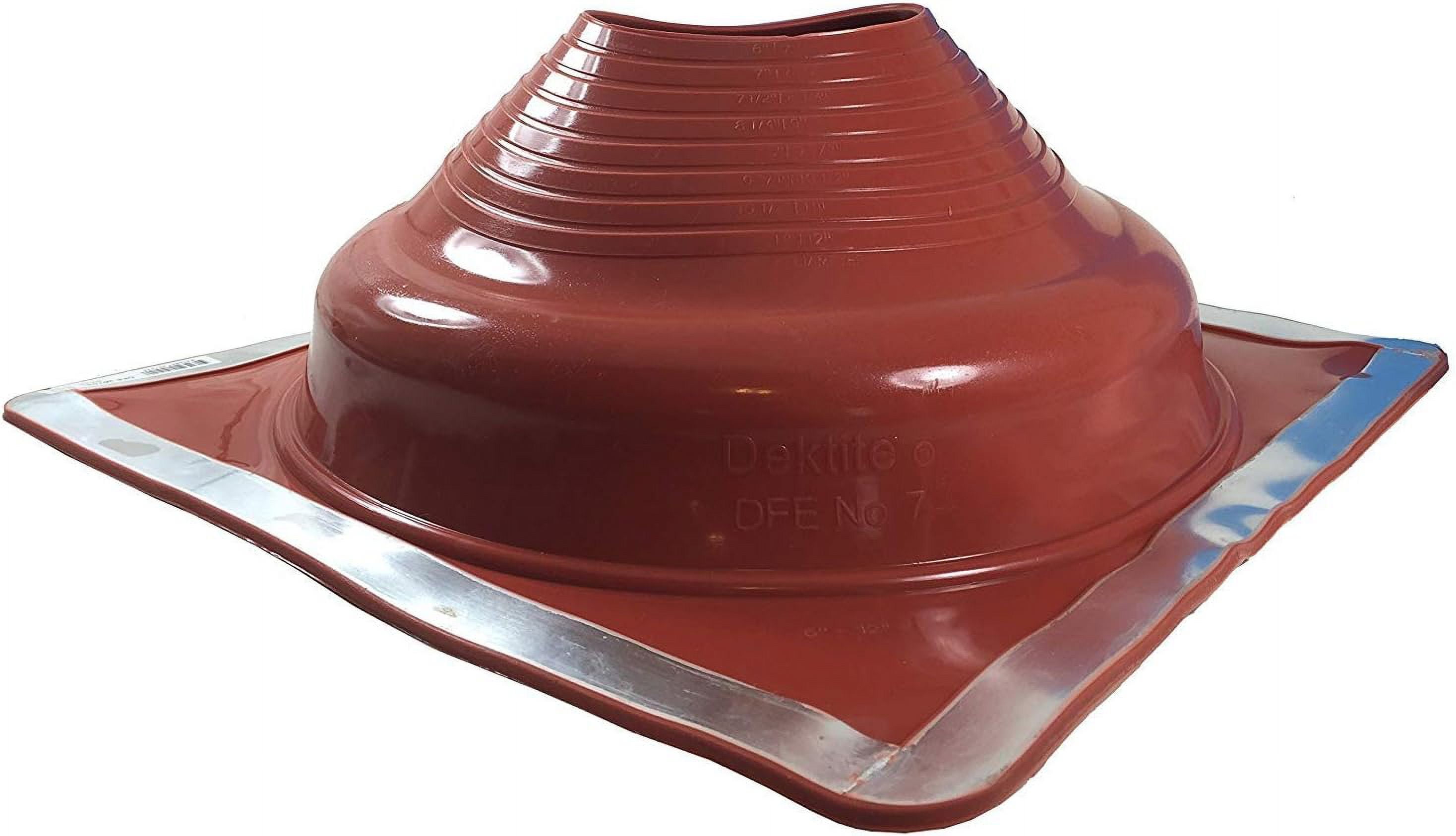 Premium #7 Red Silicone Metal Roof Pipe Flashing, High Temp, Square ...