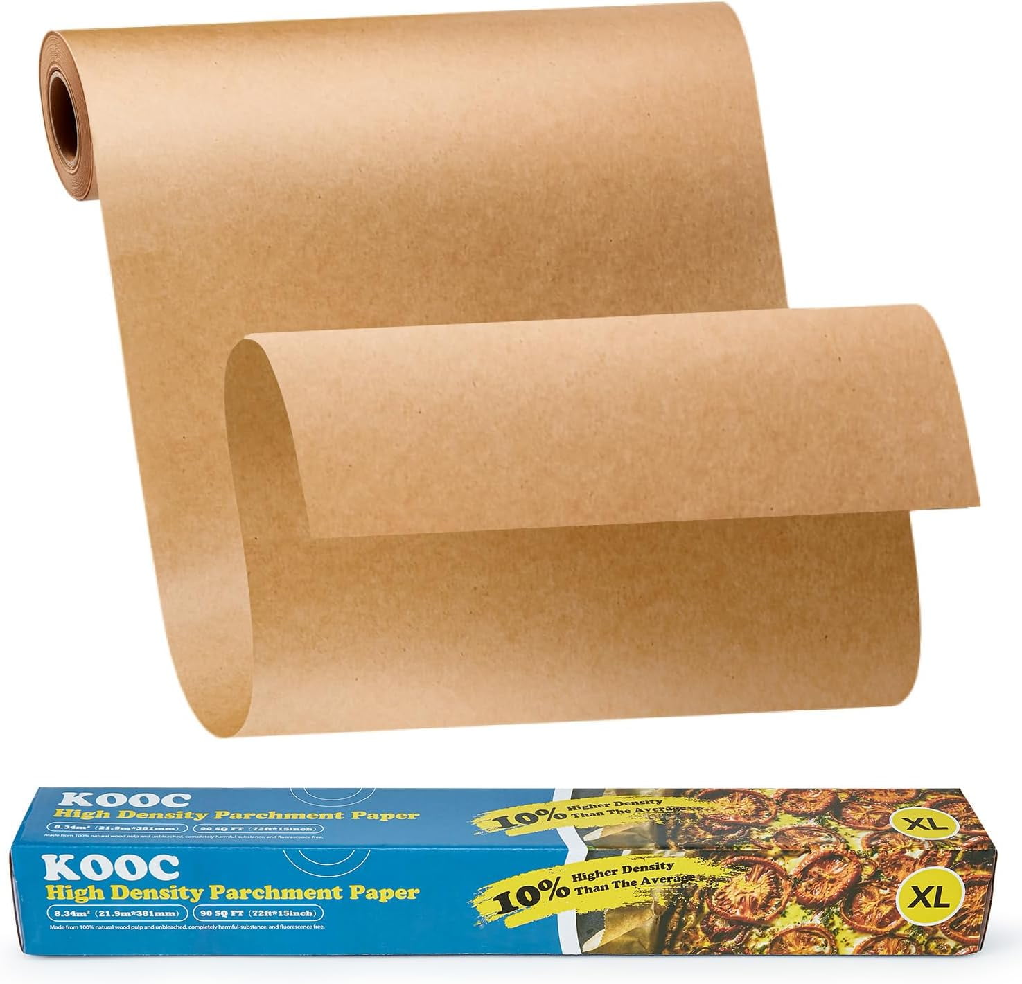 Premium 72-Feet Parchment Paper Roll - 15-Inch Width, Non-Stick ...