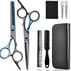 Premium 8-Piece Haircutting Scissors Set - Ultra-Sharp Professional ...