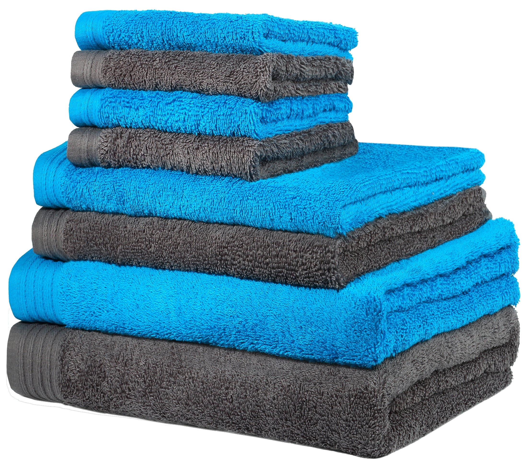 Premium 8 Pieces Towel Set including 2 Bath Towels 30" x 56", 2 Hand ...