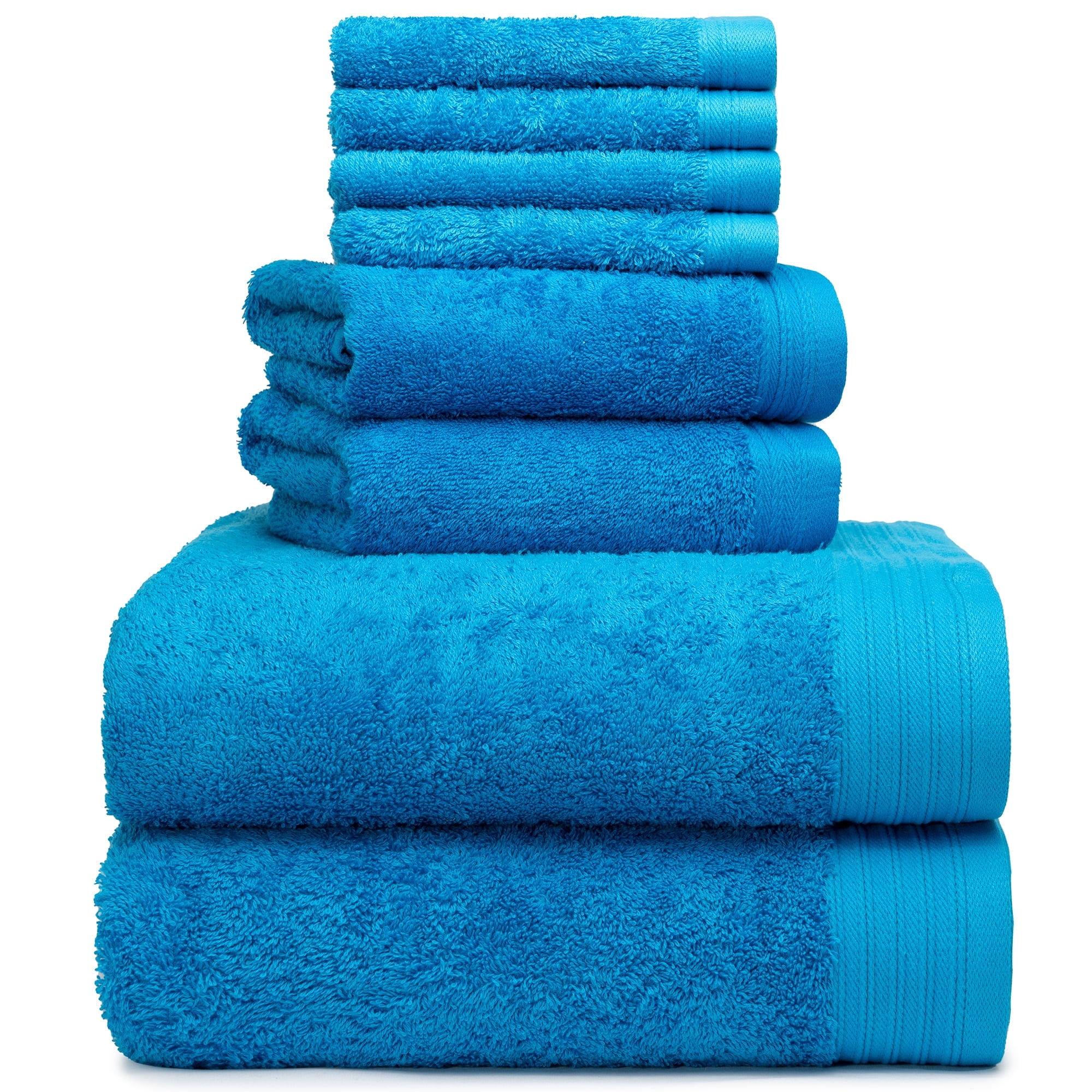 Premium 8 Pieces Towel Set including 2 Bath Towels 30" x 56", 2 Hand ...