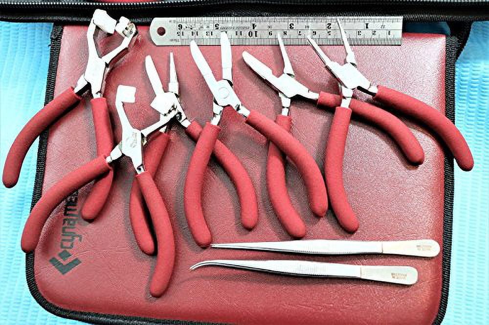 Premium 9 Eyeglass Optical ! Optician Tools Pliers Bent Nose Rimless W ...