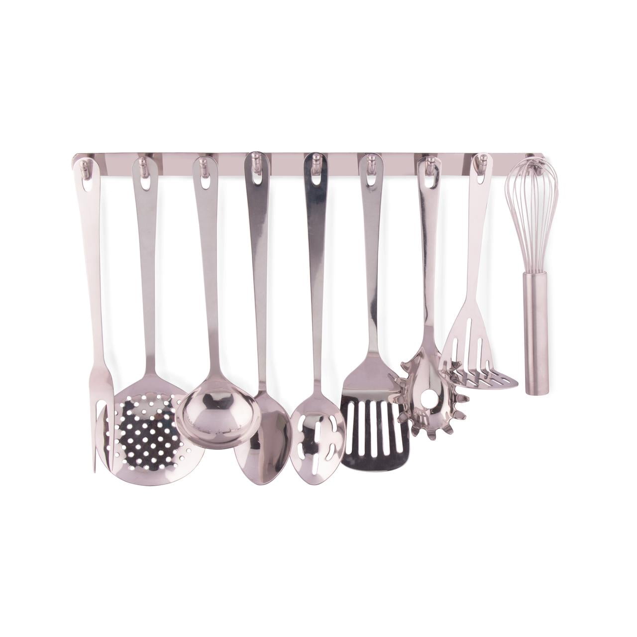 Premium 9 Piece Stainless Steel Cooking & Serving Set - Slotted Turner ...
