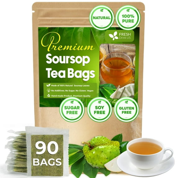 FreshDrinkUs Soursop Graviola Leaf Tea Bags, Handmade and Pure from ...