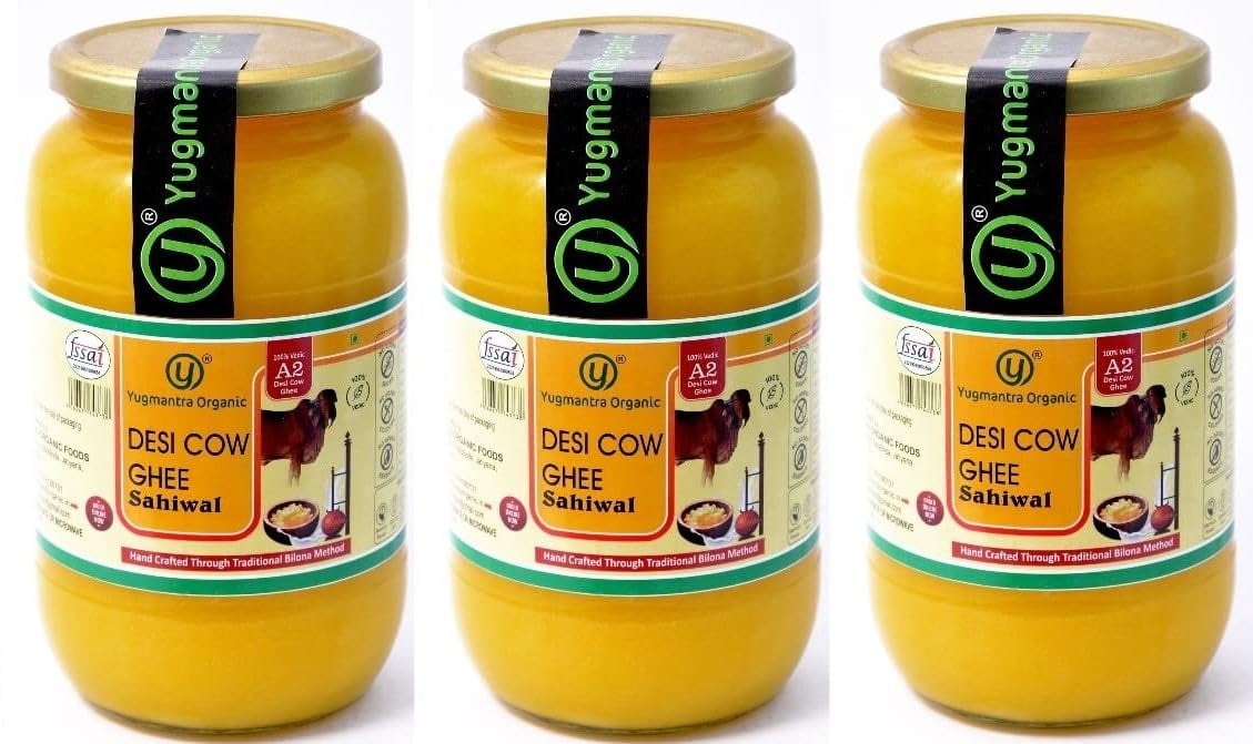 Premium A2 Danedar Desi Sahiwal Cow Ghee By Yugmantra Organic Foods ...