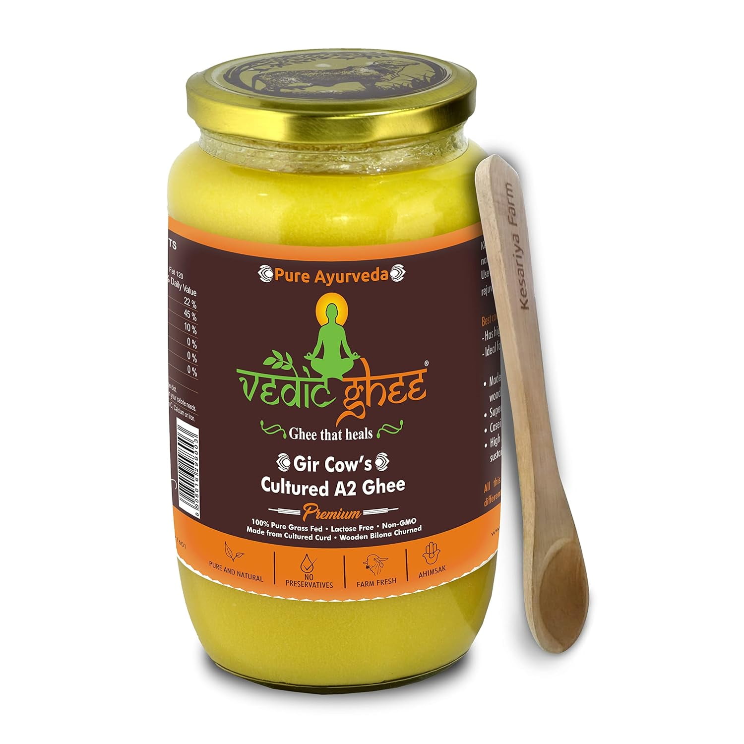 Premium A2 Gir Cow Cultured Desi Ghee From Kesariya Farm By Vedic Ghee ...