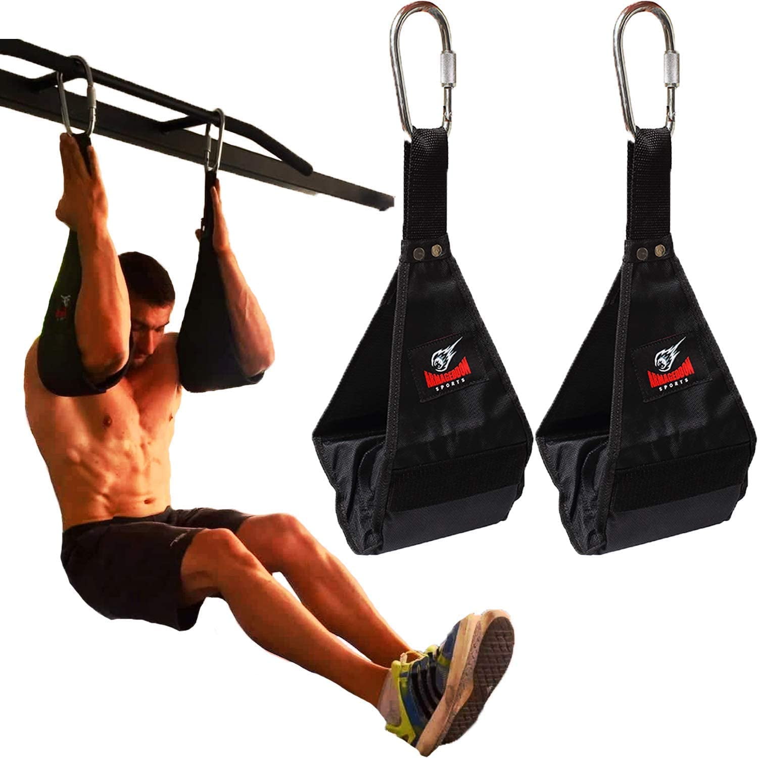 Premium Ab Slings Straps - Rip-Resistant Heavy Duty Pair for Pull Up ...