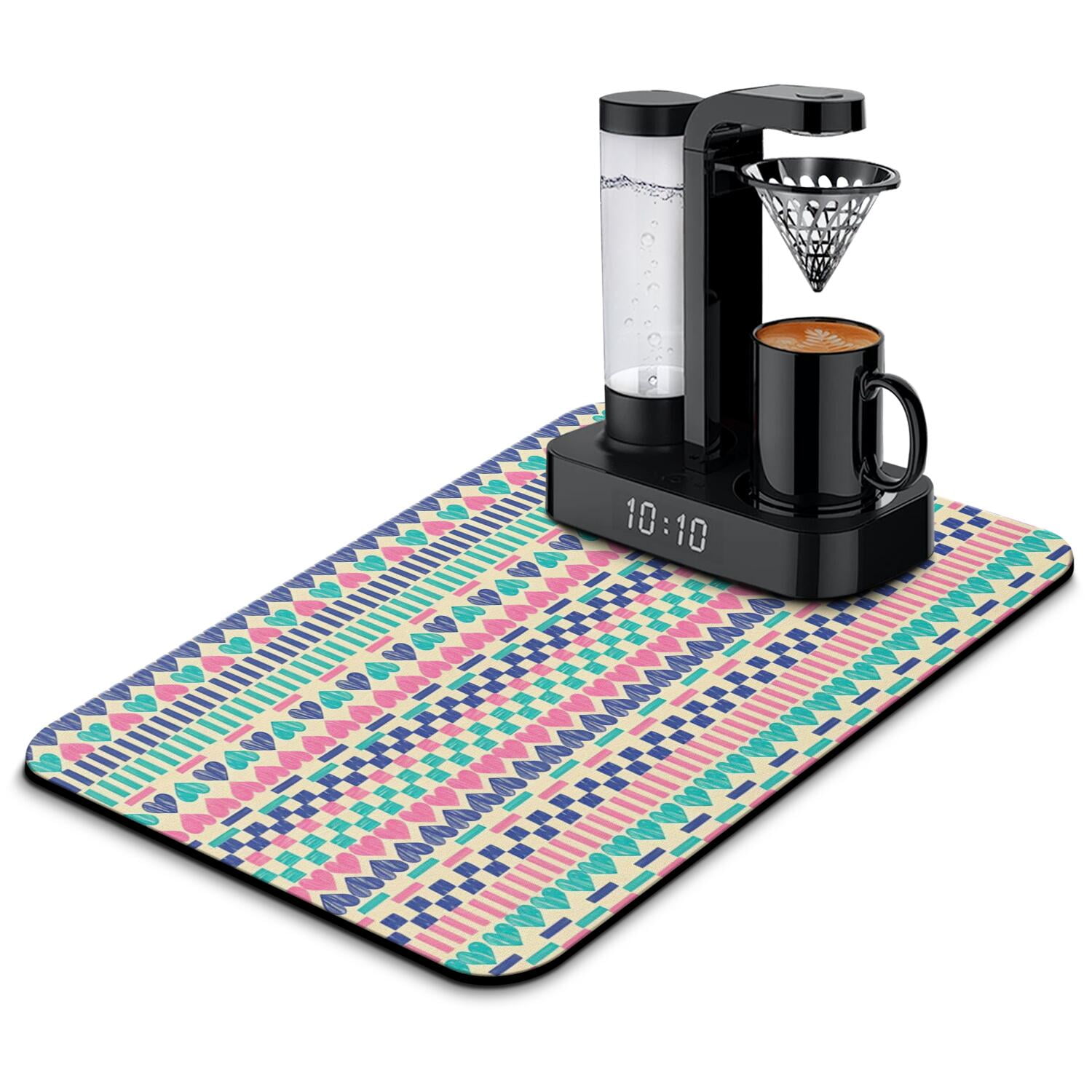Premium Absorbent Coffee Bar Mat - Eco-Friendly 4-Layer Design with Non ...