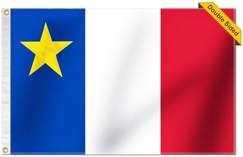 Premium Acadian Flag,Durable 3 x 5 Acadian Flags,Heavy Duty Acadian ...