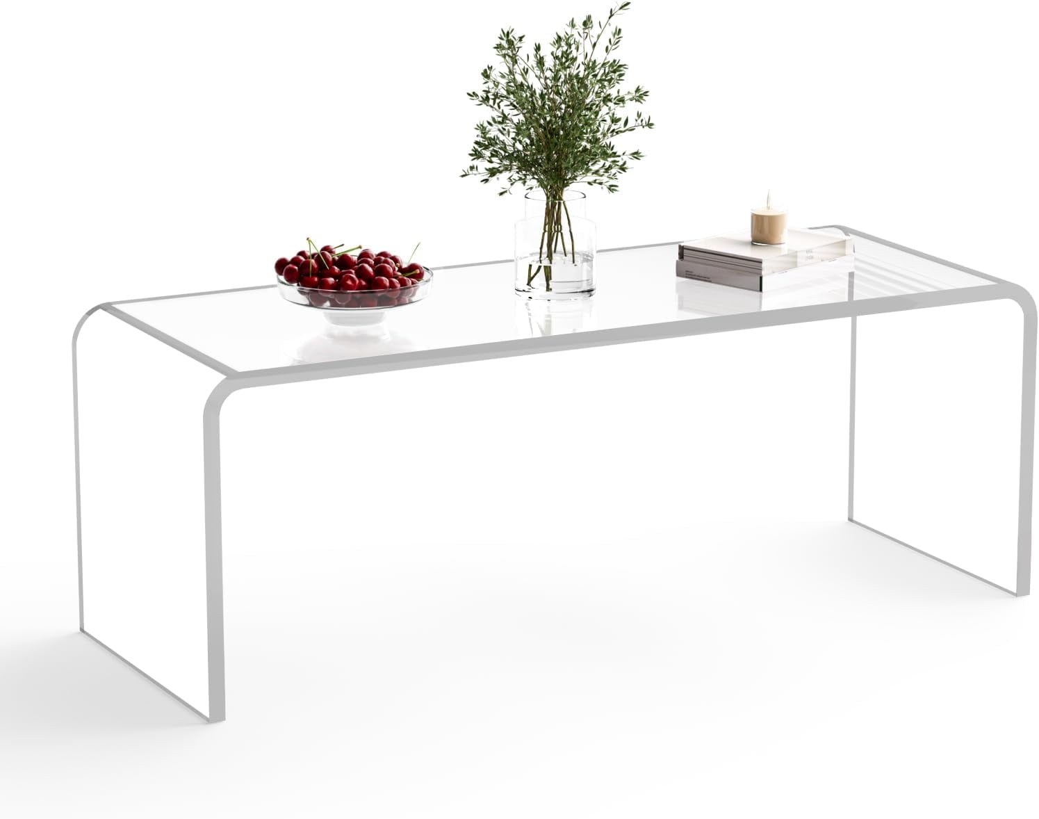 Premium Acrylic Coffee Table, 44" L x 16" W x 16" H, 0.8 Inch Thick ...