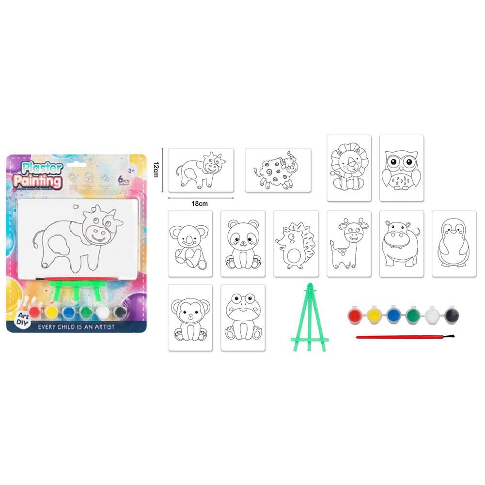 Premium Acrylic Painting Set - 27x21.5cm Canvas, 12 Sheets, 6-Color ...