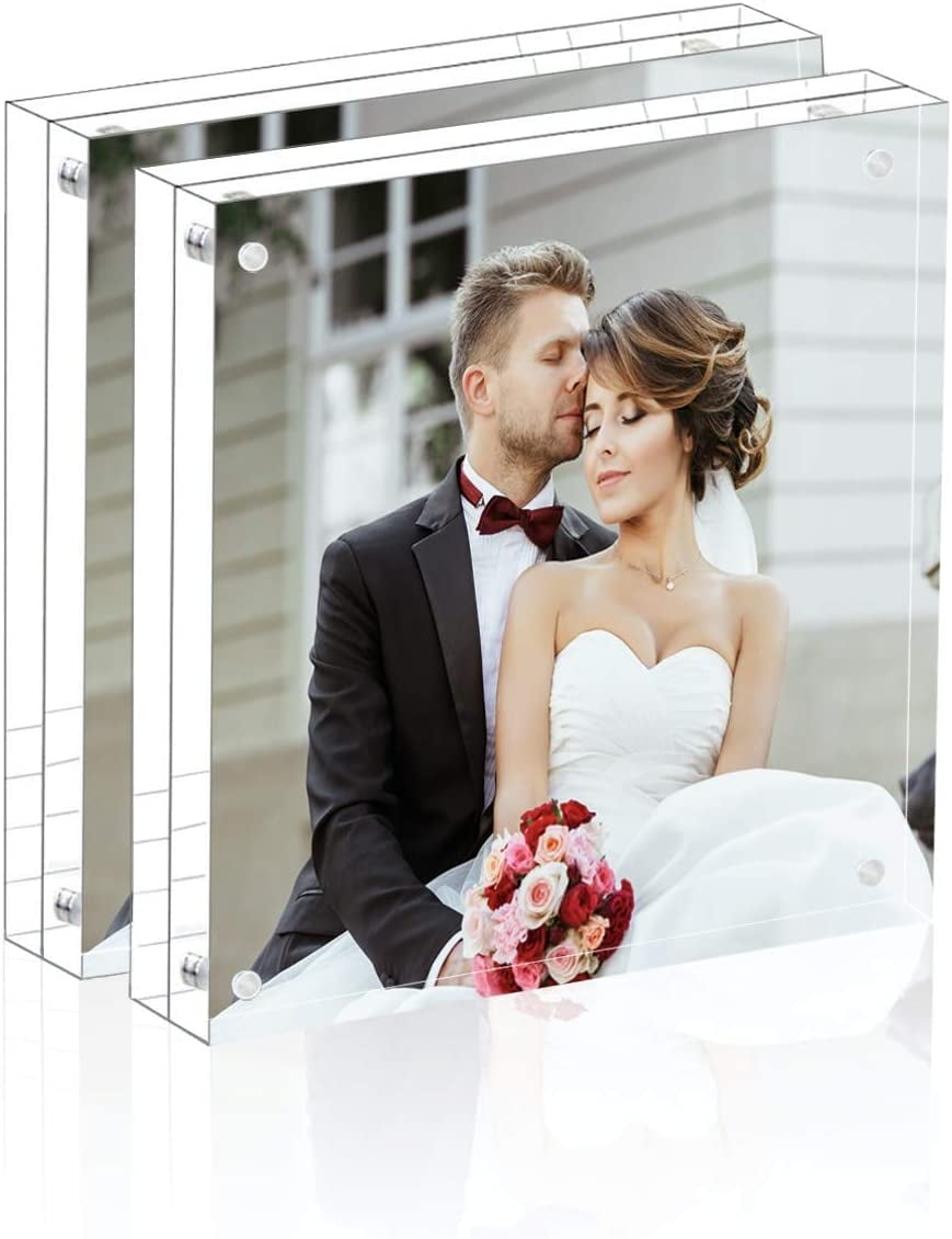 Premium Acrylic Photo Frame- Magnet Photo Frame -Double Sied Thick ...