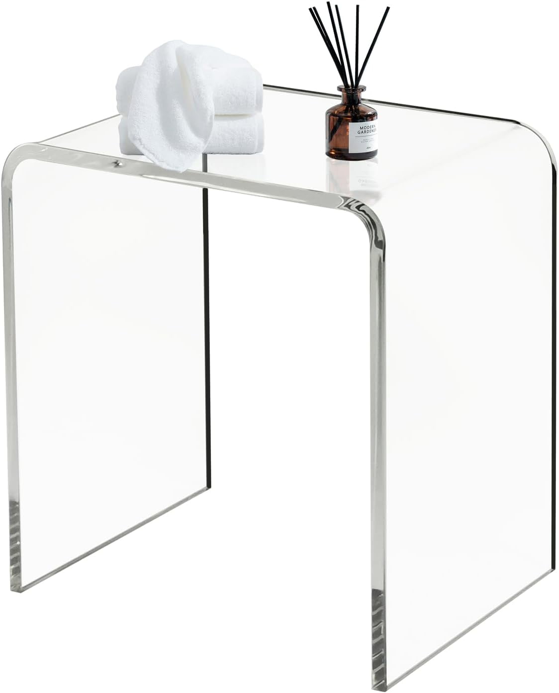 Premium Acrylic Shower Bench,16" L*12" W *18" H, 3/5"(15MM) Thick ...