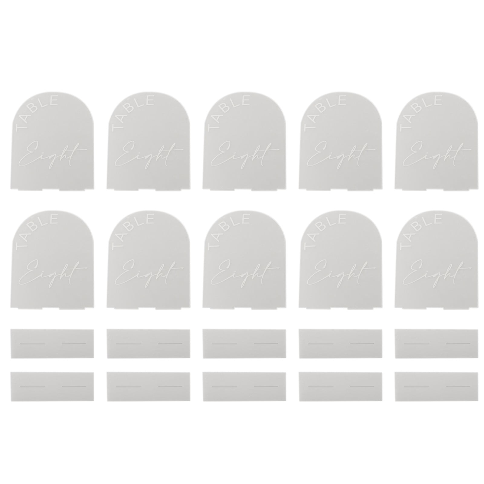 Premium Acrylic Table Numbers with Stands 10 Sets of Mirrored Arch ...