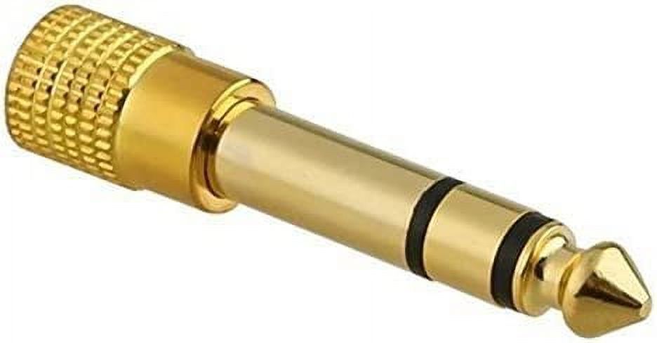 Premium Adapter Stereo Gold Plug 1/4" (6.3mm) Male to 1/8" (3.5mm ...