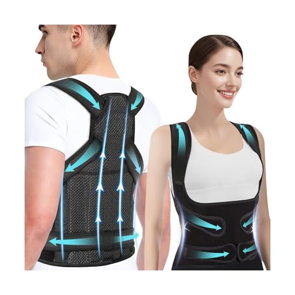 Premium Adjustable Back Brace Posture Corrector for Women and Men ...