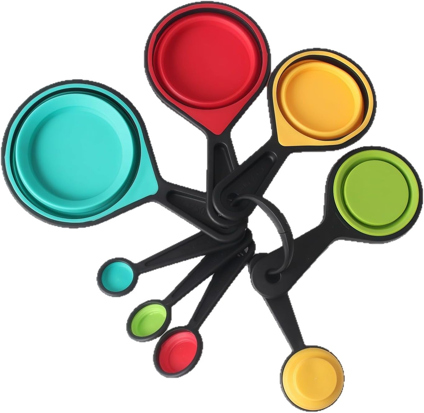 Premium Adjustable Measuring Cups and Spoons Set, 8-Piece | Collapsible ...