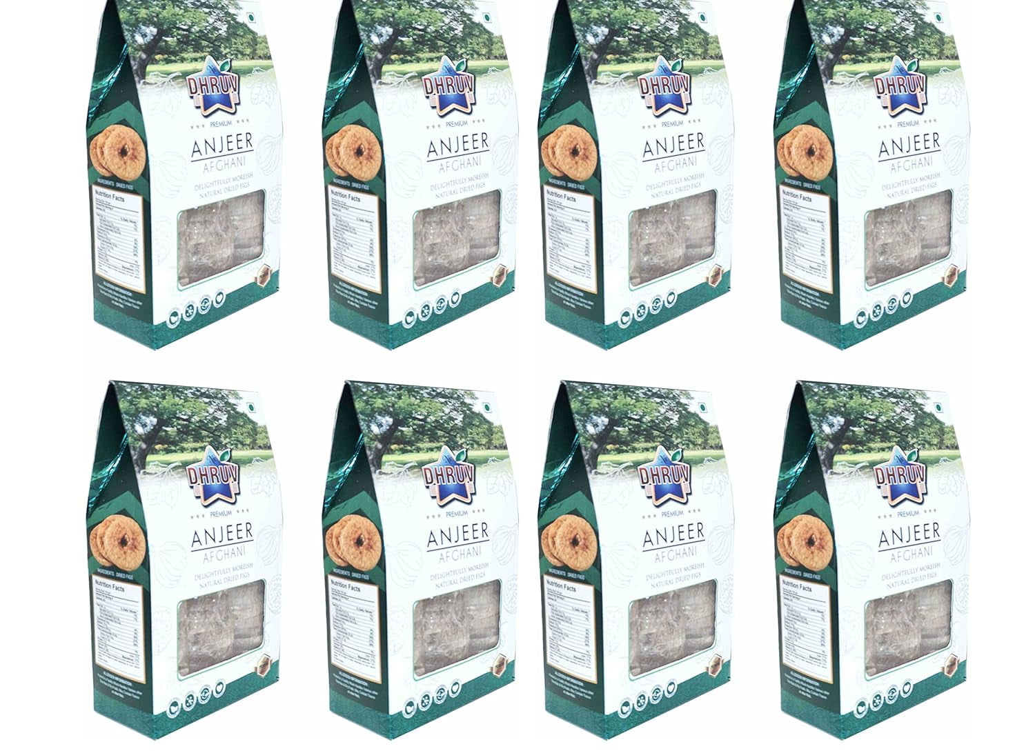 Premium Afghani Anjeer By Dhruv 2kg, (250gm* Pack Of 8) | Full Of Natural Nutrients Tasty ...