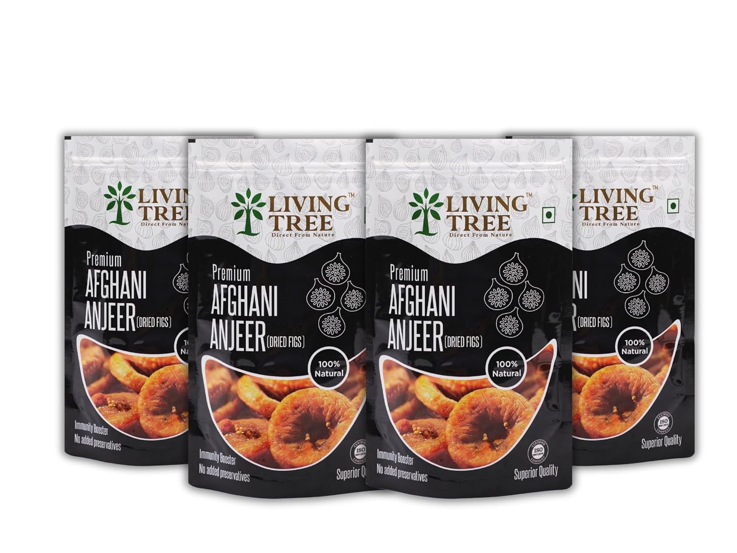 Premium Afghani Anjeer (Dried Figs) By Living Tree 1kg, (250gm* Pack Of ...