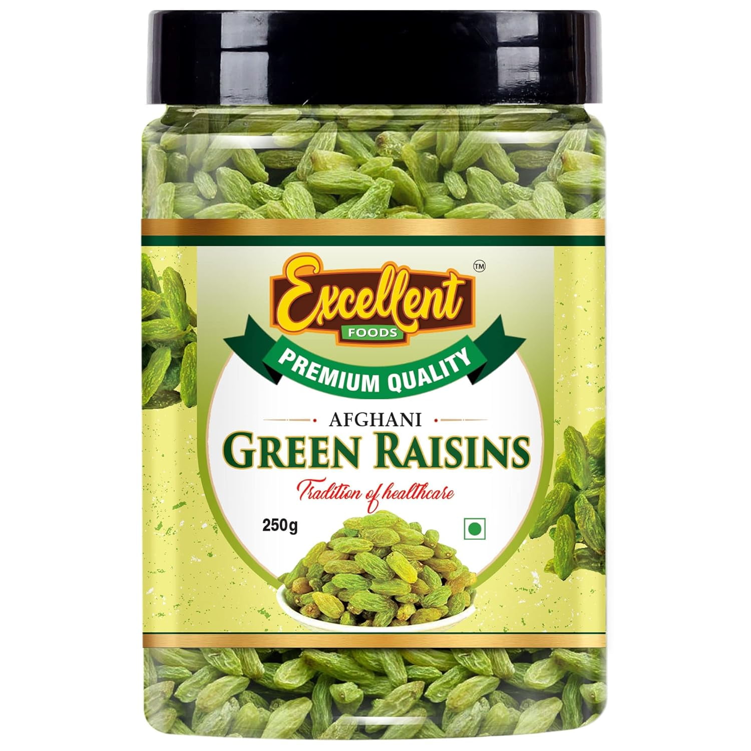 Premium Afghani Green Raisins By Excellent Foods 1kg, | Healthy ...