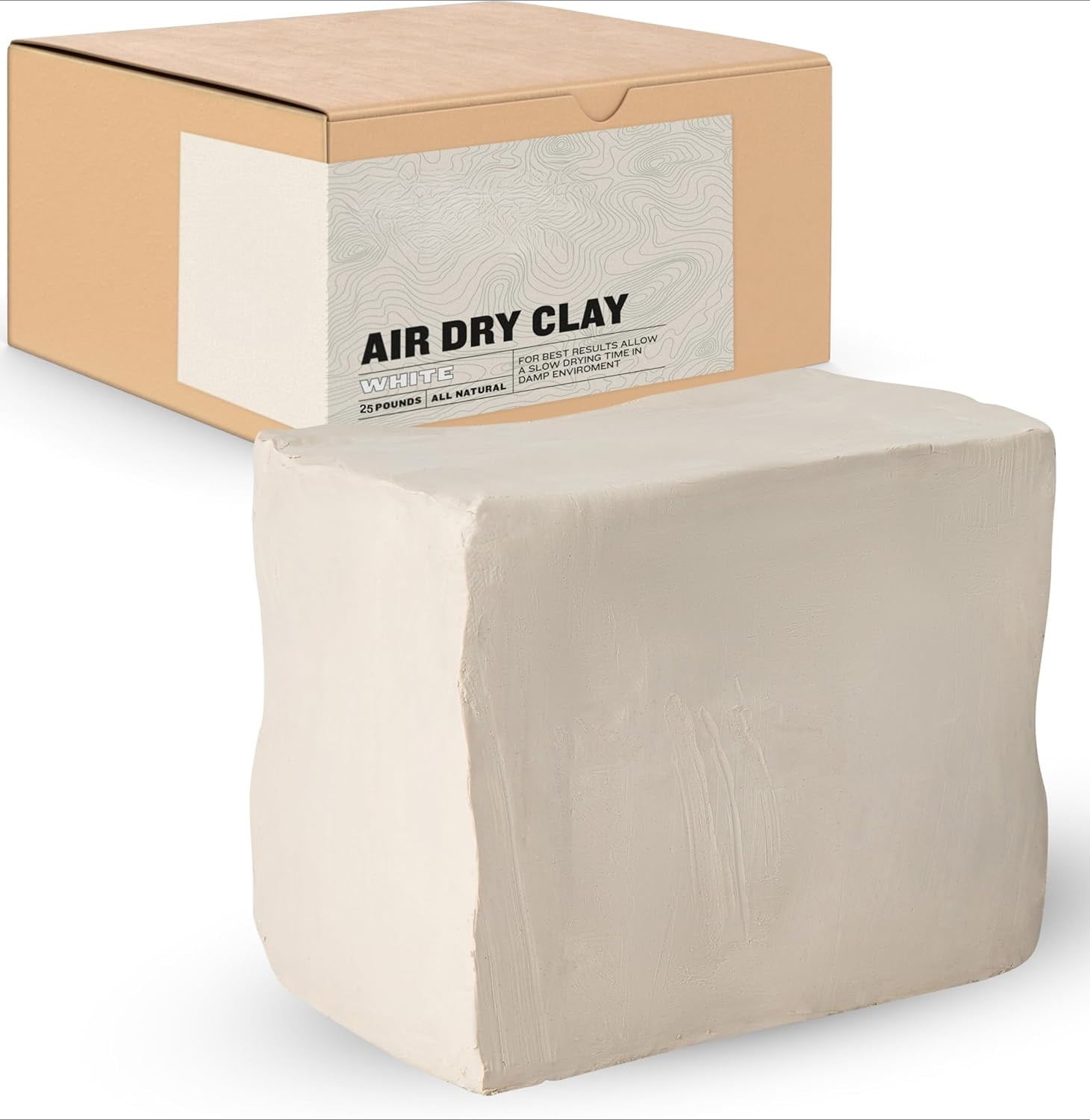 Premium Air Dry Clay, White, 10 lbs, All Natural Modeling Clay. Ideal ...