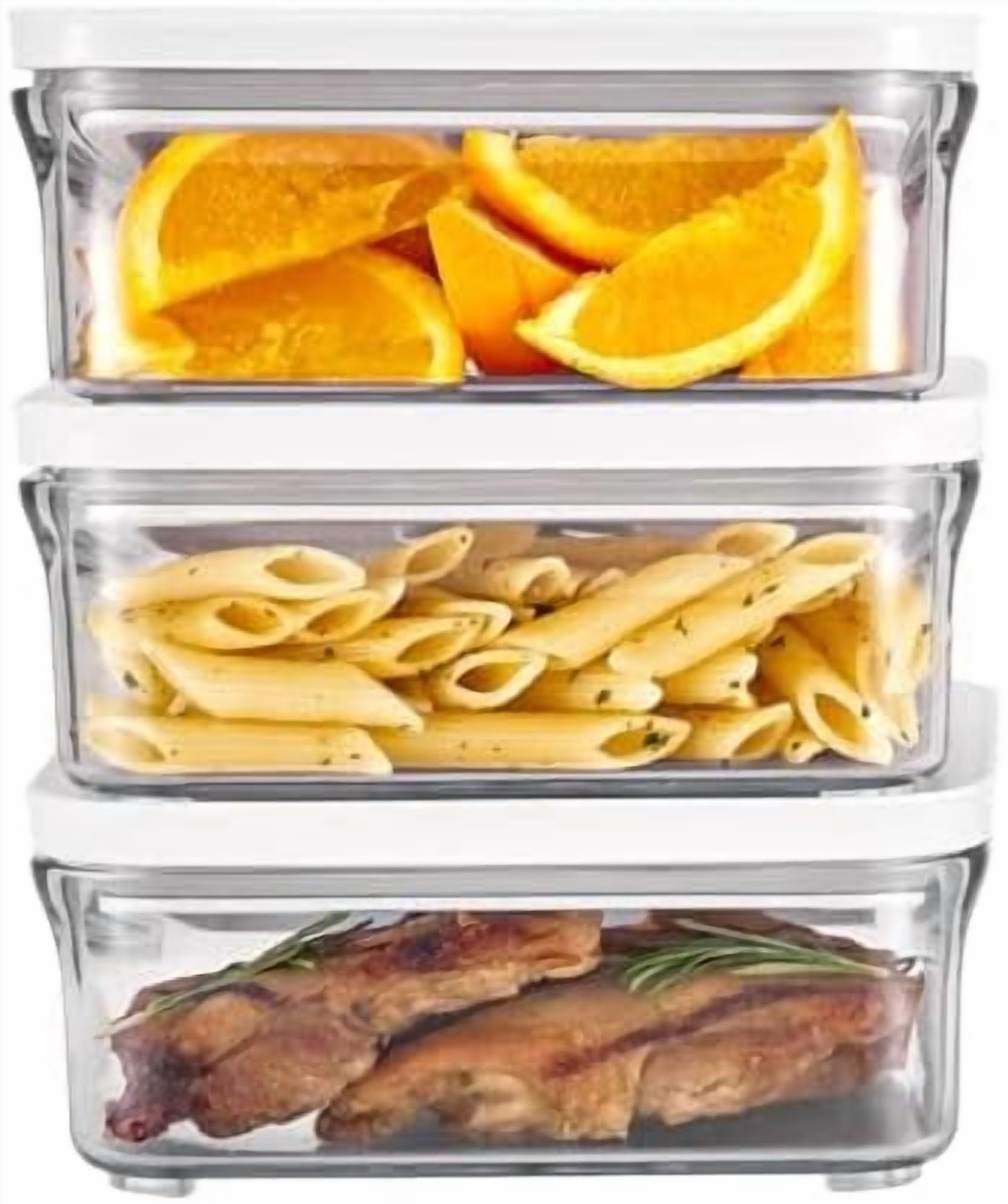 Premium Airtight Food Storage Container. Meal Prep 0.85qt 3pc/Set. 3pcs ...