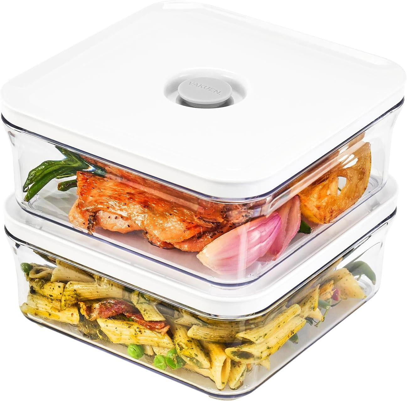 Premium Airtight Food Storage Containers, Mini Square 2pc/set(0.85qt ...