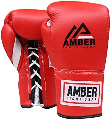 Premium All-Leather Professional Fight Gloves Padded, Pre-Curved ...