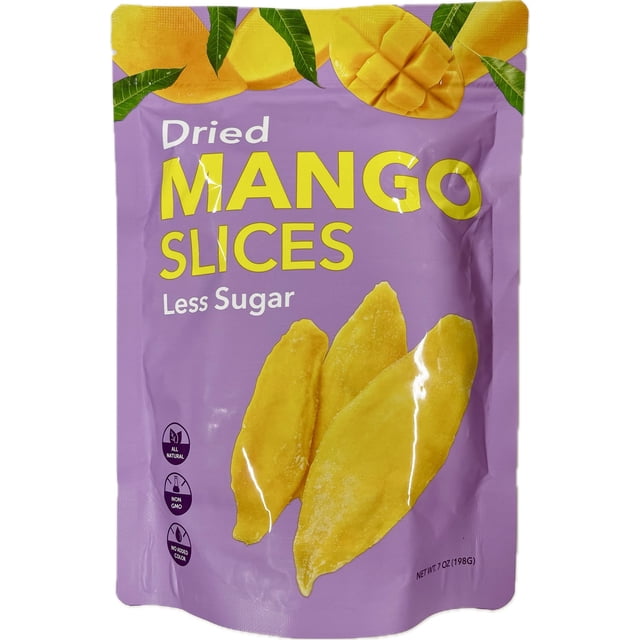 Premium All Natural Real Wild Tropical Mango Dried Fruit Slices 7oz ...