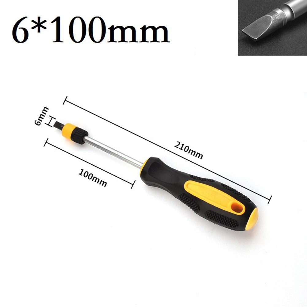 Premium Alloy Steel Magnetic Slotted Screwdriver with Comfortable ...