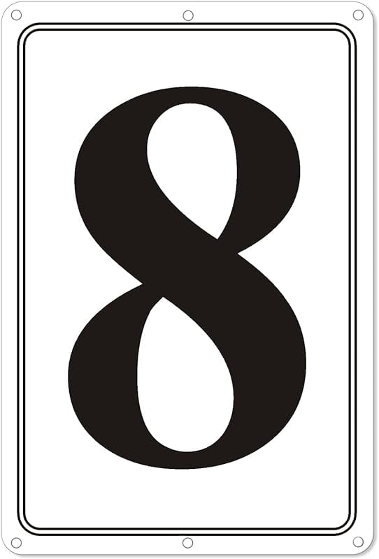 Premium Aluminum Number Signs 3-12" X 8" Numbered Signs for Parking ...