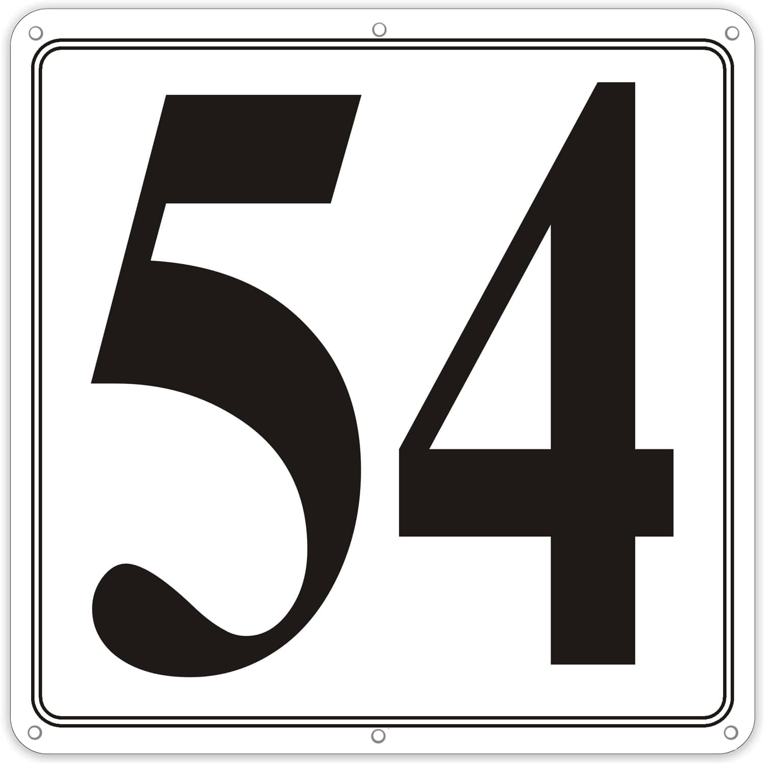 Premium Aluminum Number Signs 54 - 12" X 12" Parking Spot Number Signs ...