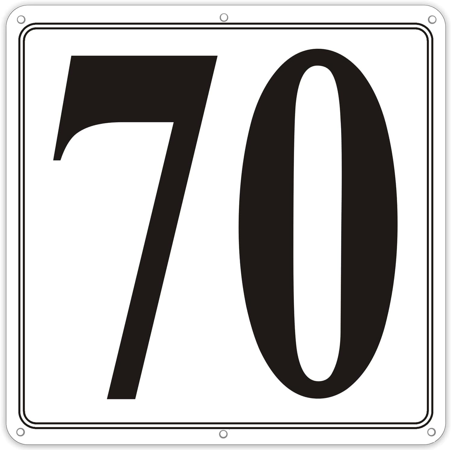 Premium Aluminum Number Signs 70 - 12" X 12" Parking Spot Number Signs ...