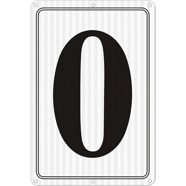 Premium Aluminum Reflective Number Signs 1 -12" X 8" Parking Spot ...