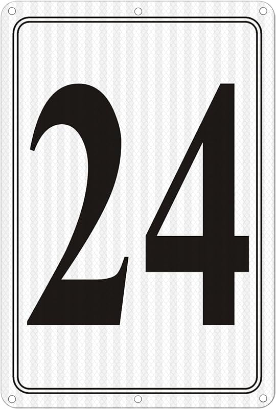 Premium Aluminum Reflective Number Signs 1 -12" X 8" Parking Spot ...