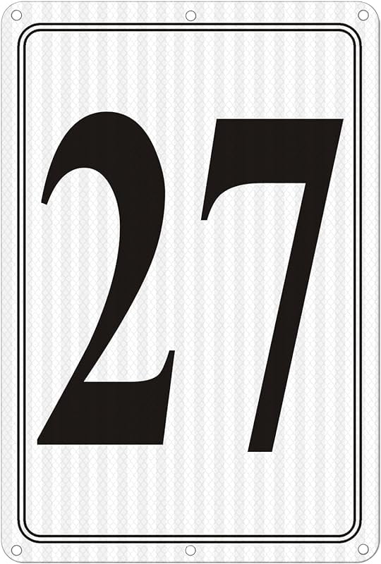 Premium Aluminum Reflective Number Signs 1 -12" X 8" Parking Spot ...