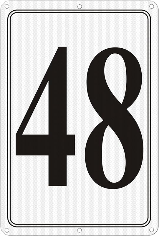 Premium Aluminum Reflective Number Signs 1 -12" X 8" Parking Spot ...