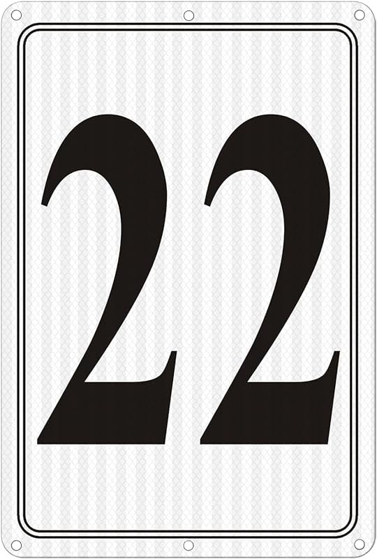 Premium Aluminum Reflective Number Signs 1 -12" X 8" Parking Spot ...