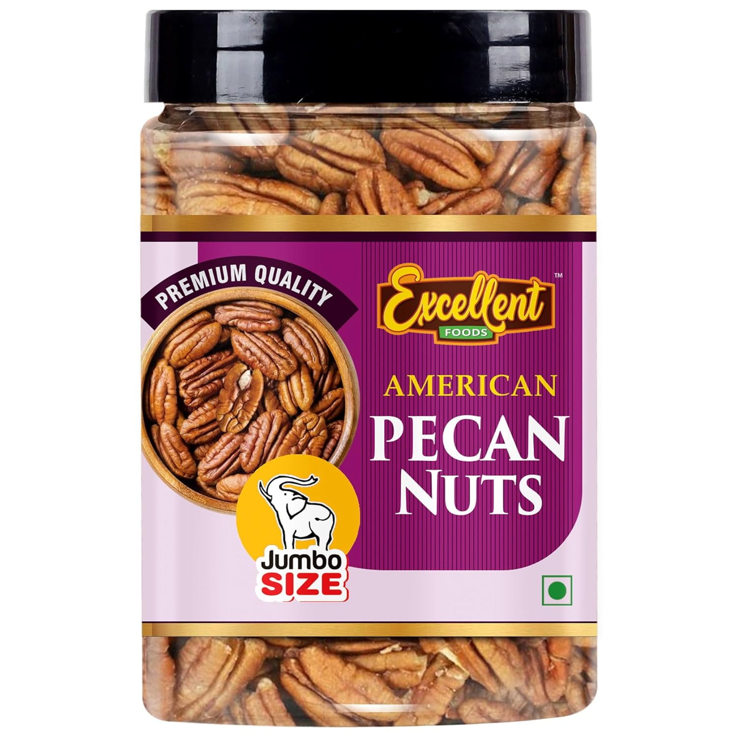 Premium American Jumbo Size Pecan Nuts By Excellent Foods 1kg, | Rich In Protein Fiber Healthy ...