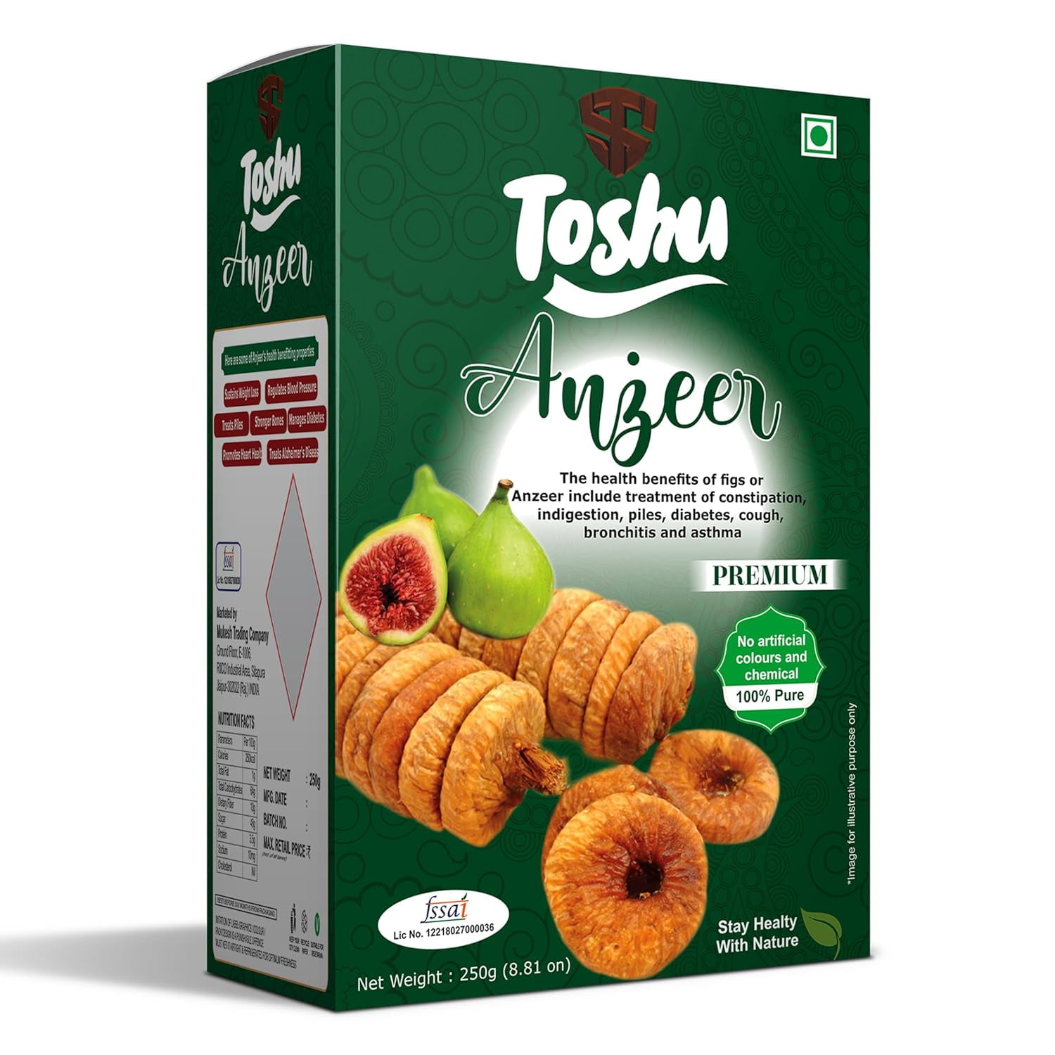 Premium Anjeer Dry Fruits By Toshu 250gm, | Natural Nutrients, Fiber ...