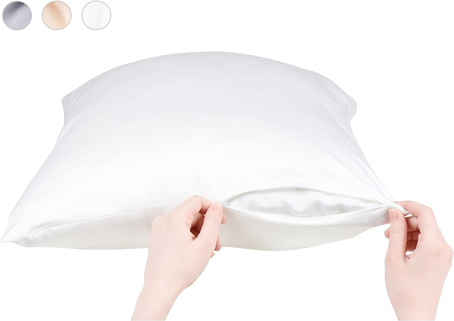 Premium Anti-Acne Copper Bamboo Pillowcase - Reduces Bacteria - Cooling & Hypoallergenic - Soft ...