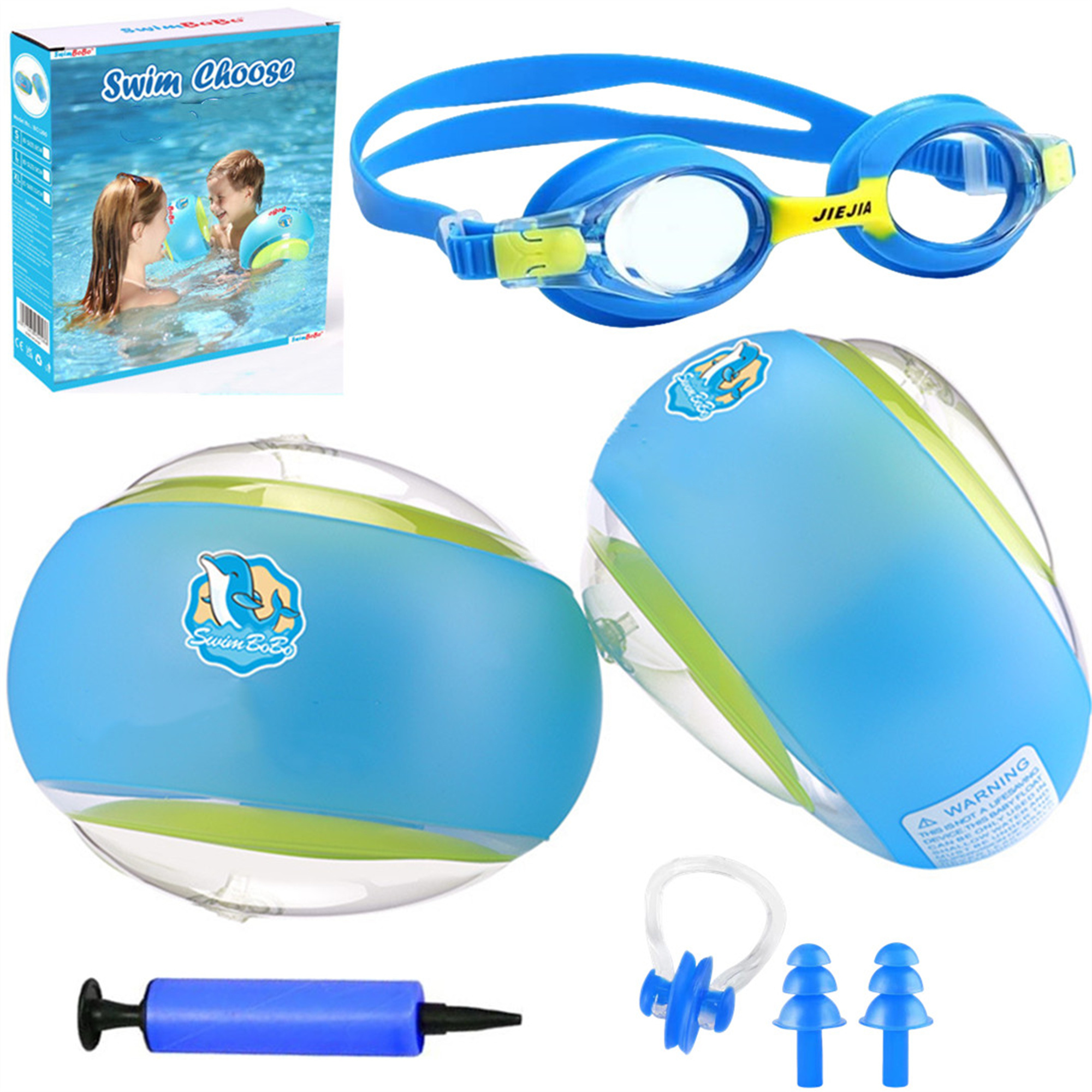 Premium Arm Floaties for Kids,Inflatable Swim Armband with 3-Chambers ...
