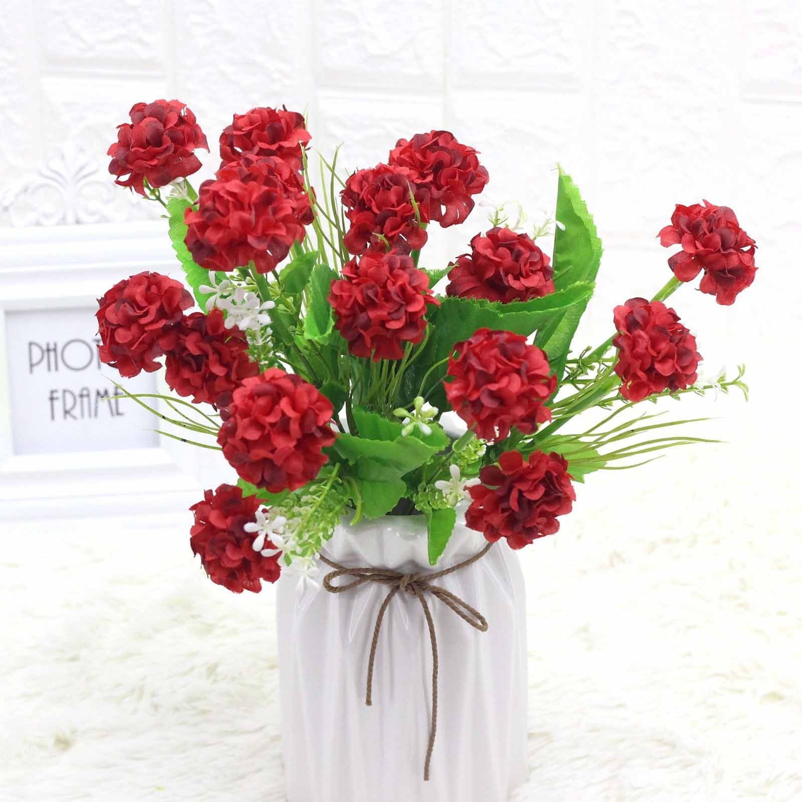 Premium Artificial Flowers Set - High Simulation Plastic Fake Flowers for Home Decoration | 40cm ...